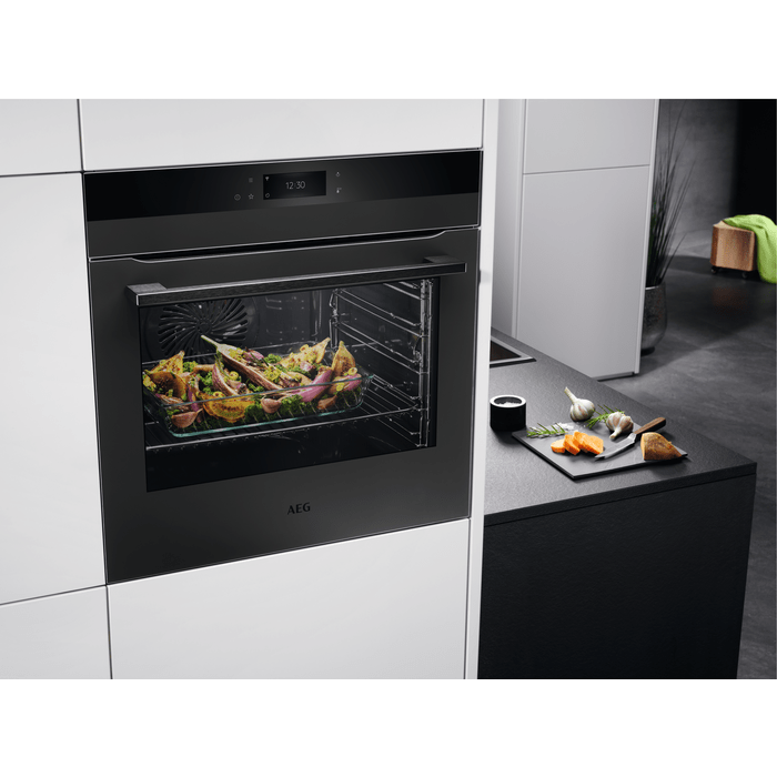 AEG BPE748380T 8000 Series Pyrolytic Single Oven | Matt Black - JJ ...